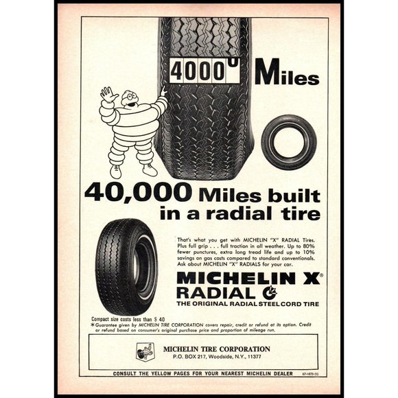 Michellin | Art | 967 Michelin Man X Radial Tile Bibendum Vintage Print ...
